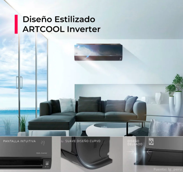 AIRE ACONDICIONADO SPLIT PARED ARTCOOL INVERTER FRIO CALOR LG 18 000 ...